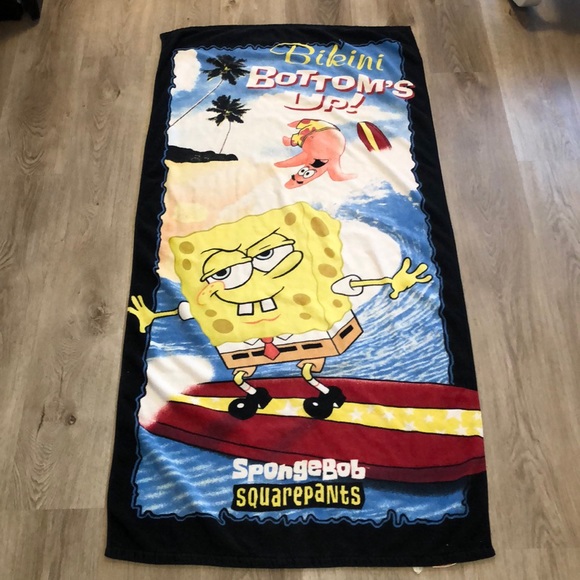 Nickelodeon | Bath | Vintage Spongebob Squarepants Beach Towel | Poshmark
